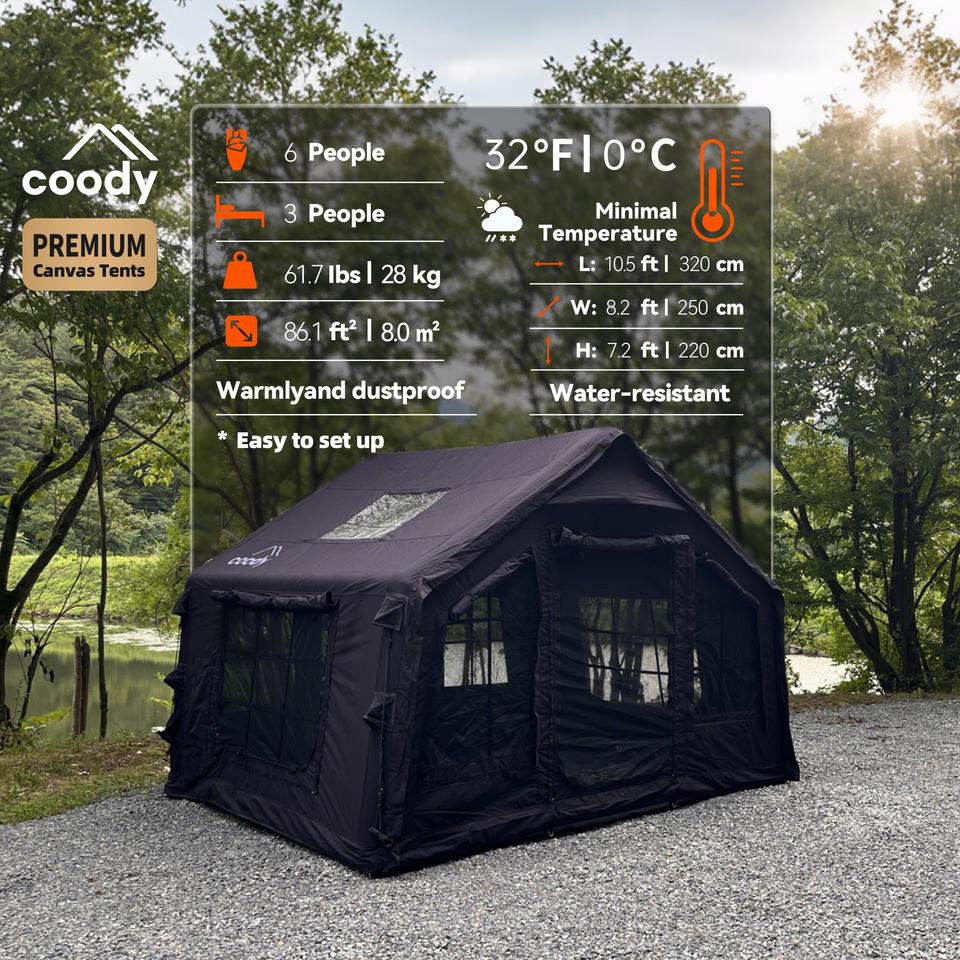 Coody 8.0 Air Tent-Black Factory Wholesale Inflatable Desert Tent ...