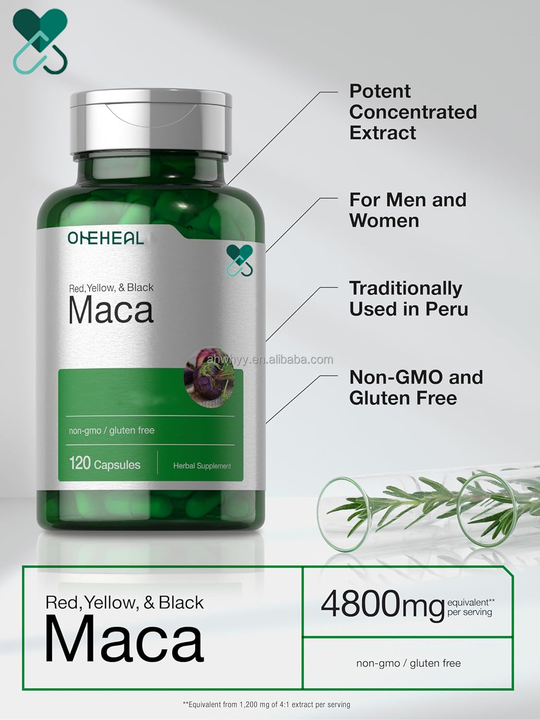 High Quality Maca Ginseng Capsule Men Energy Support Maca Root Capsule ...