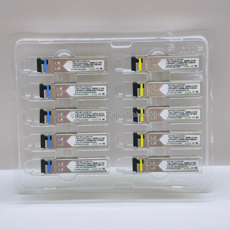 Wholesale 1000BASE-BX 1.25G SFP Module 20km LC Bi-Directional Single ...
