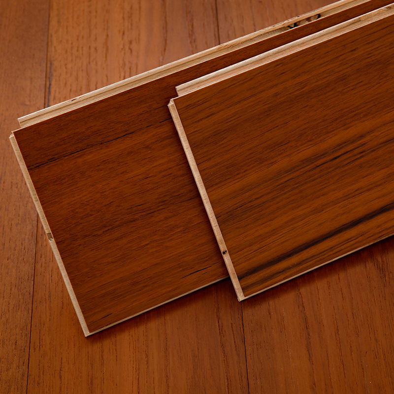 Modern Multilayer Engineered Wood Flooring Teak Veneer Smooth Surface ...