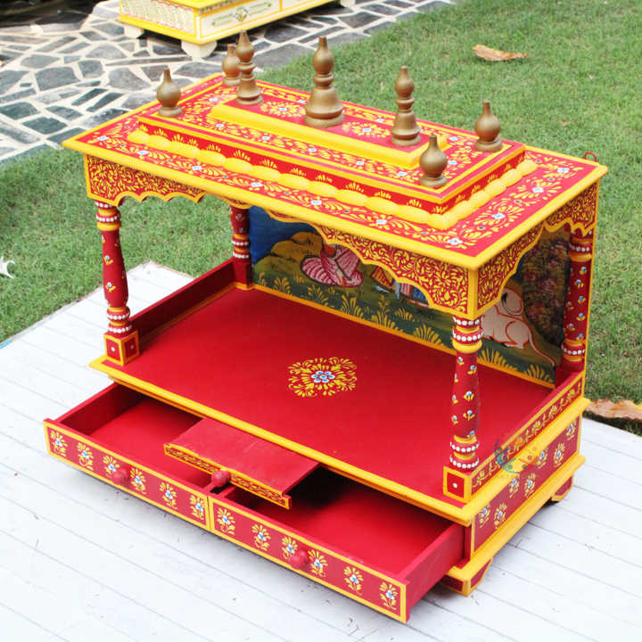Big Size Wooden Pooja Mandir Buy Big One & Get Two Free Indian Temple ...