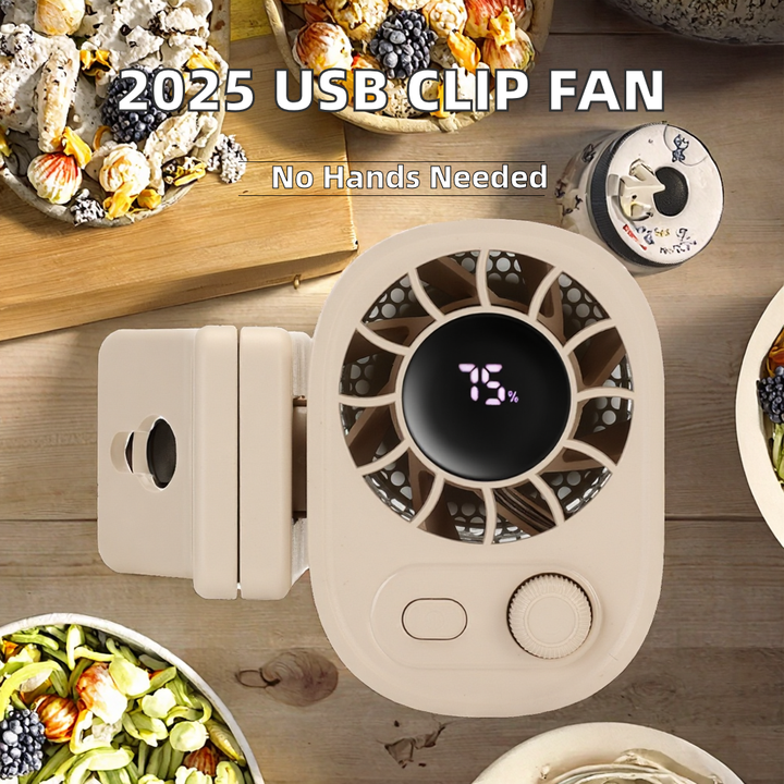 Eurotech 2025 Small Plastic USB Charging Desktop Clip Fan with ...