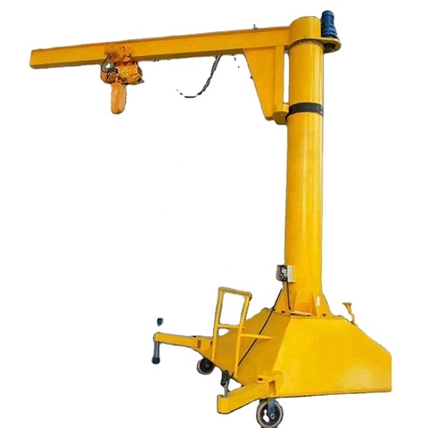 Swing arm hoist jib crane mobile crane&Free standing mobile JIB CRANE ...