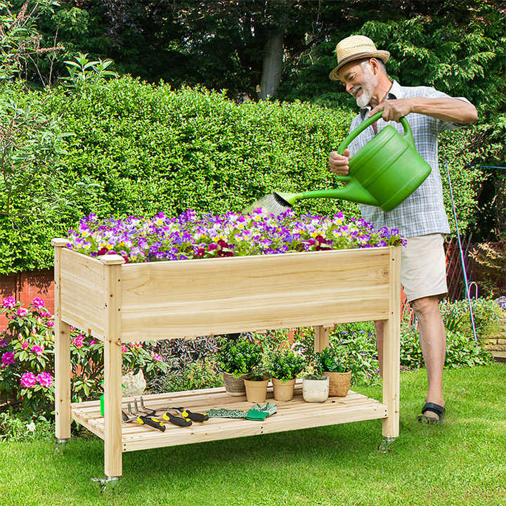 Outdoor Planter Elevated Planter Raised Standing Garden Bed Portable ...