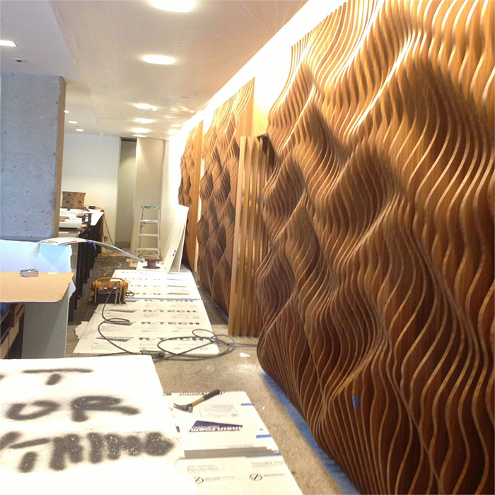 Customizable Aluminum Metal Wave Ceiling Tiles - Unique Art Decoration