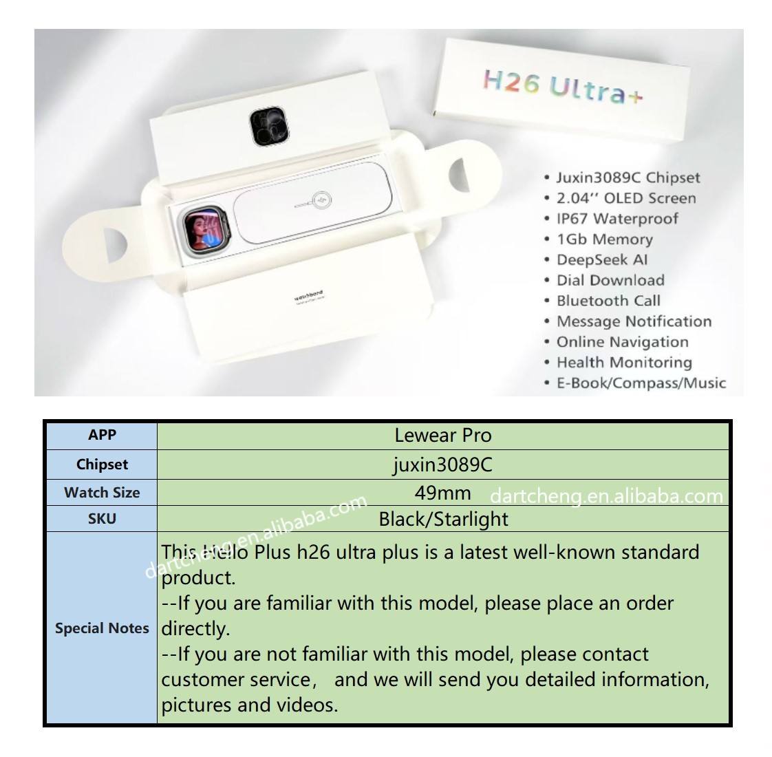 Jam Tangan Pintar H16 - Pelacak Kesehatan & Kebugaran Tingkat Lanjut