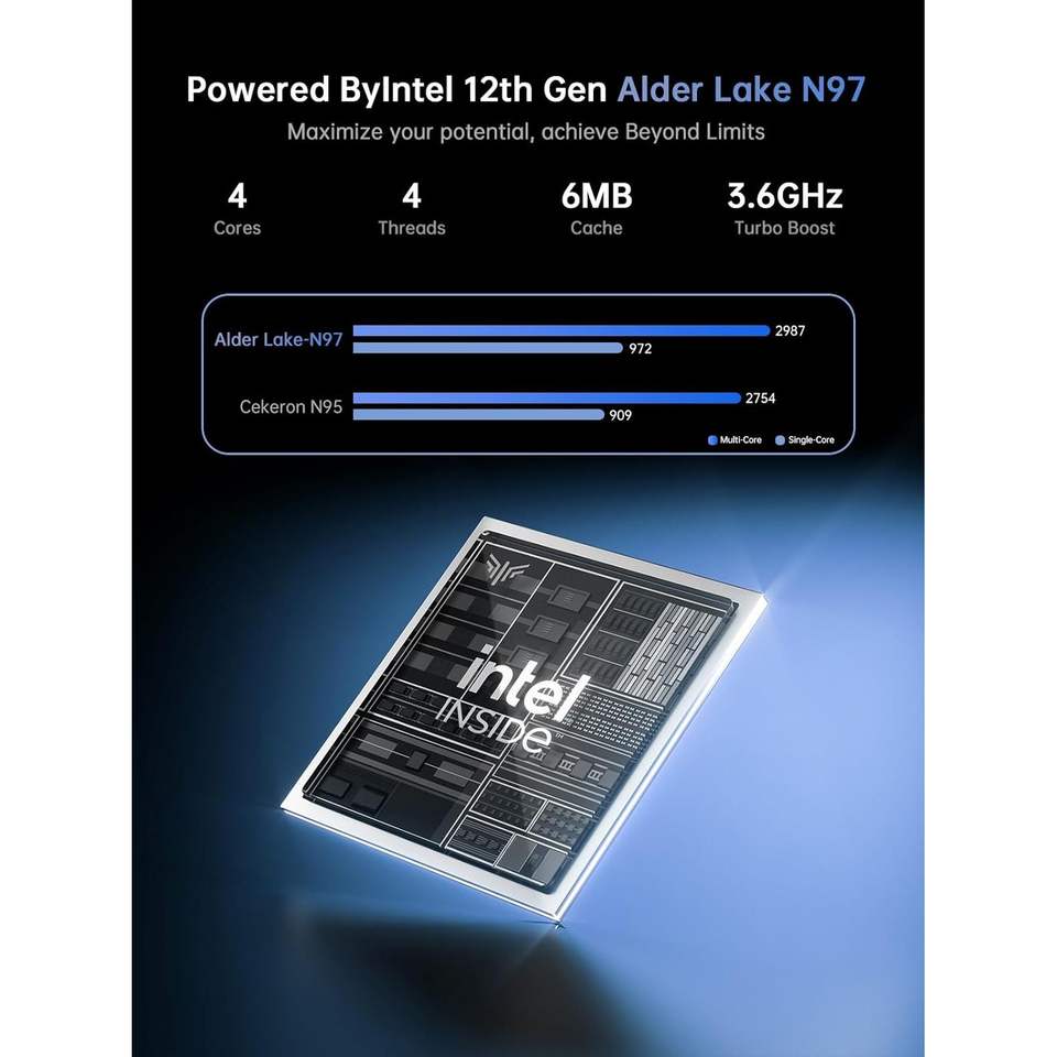 KAIGERR 2024 Intel Quad-Core Processor Gaming Laptop 16GB DDR4 512GB ...