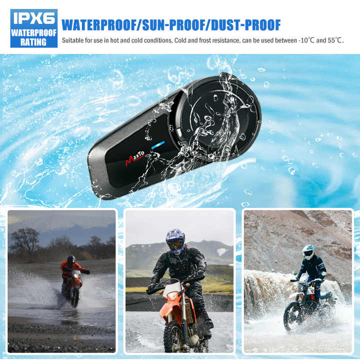 Motorcycle Bluetooth Helmet Intercom MAXTO M2 1000M