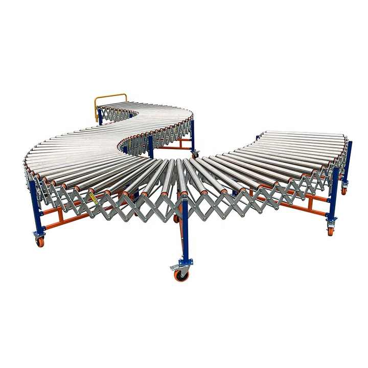 Heavy Duty Roller Conveyor Warehouse Logistics Auto Feed Load And Loading Unloading Motorized ...