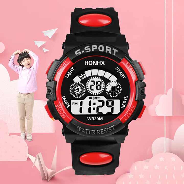 Children's Watch Colorful Luminous Boys and Girls Waterproof Watch ...