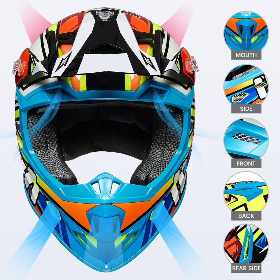 ILM Youth Kids Dirt Bike Helmets - Full Face DOT Certified