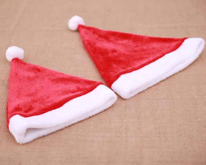 Santa Hats Plush Velvet - Perfect for Christmas Parties