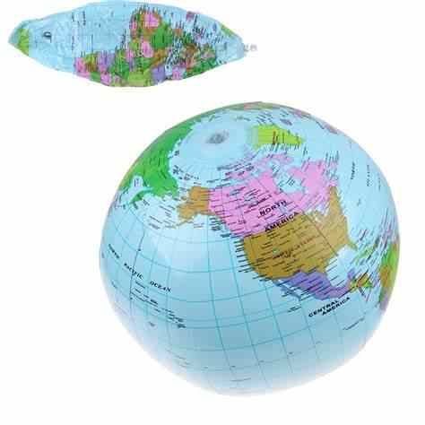 Pvc World Map Beach Ball Inflatable Globe 40CM Inflatable Globe World ...