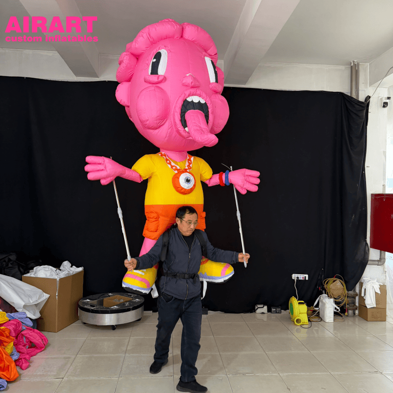 Inflatable Cartoon Boy Figure Dancing air Puppet,Custom Backpack Giant ...