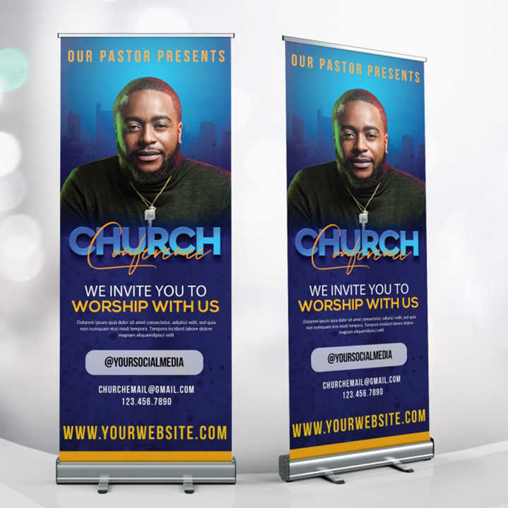 Mini Stand up Retractable Banners Format Custom Double Sided Pull up ...