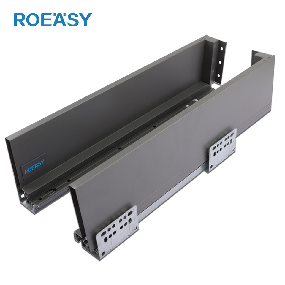 ROEASY Soft Closing Metal Box Drawer Slide Slim Box Slim Kitchen Drawer ...