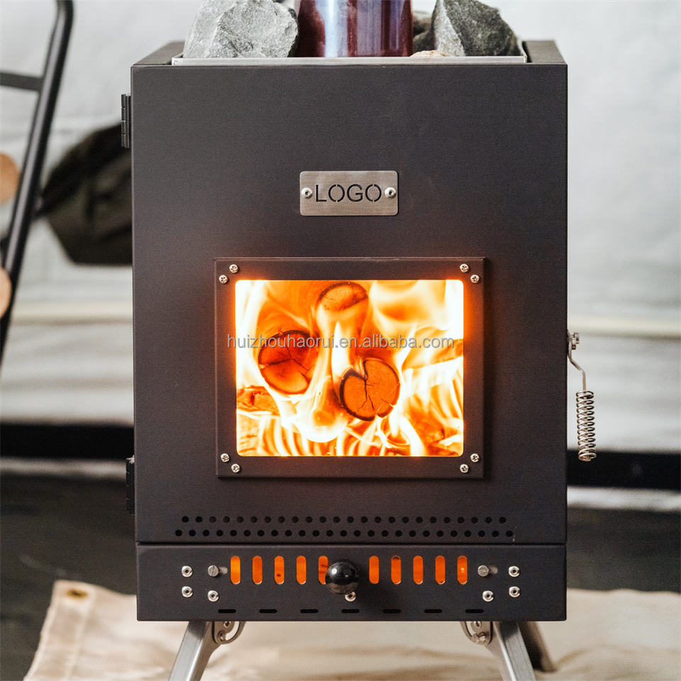 Custom Portable Black Dry Steam Sauna Stove for Outdoor Camping