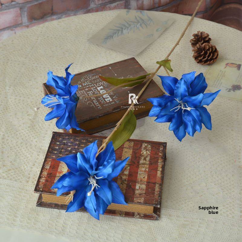 Perfume Lily Plastic Silk Flower Home Photography Decoration Ornaments ...