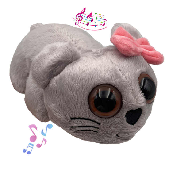 Spot Creative Grey Mouse Music Sad Hamster Meme Plush Toy Sad Mouse Toy ...