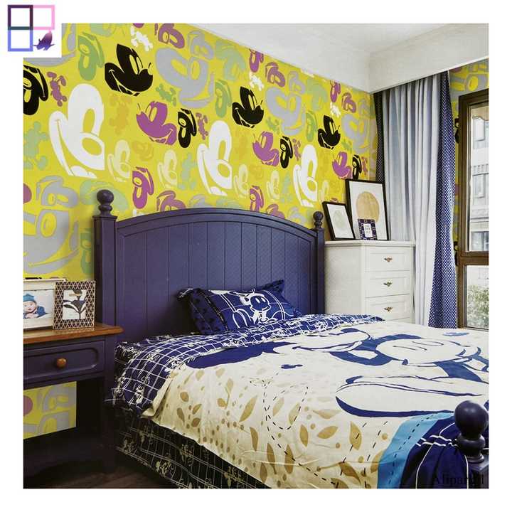 Mickey Mouse Wallpaper Cartoon Characters Wallpaper For Children's Room ...