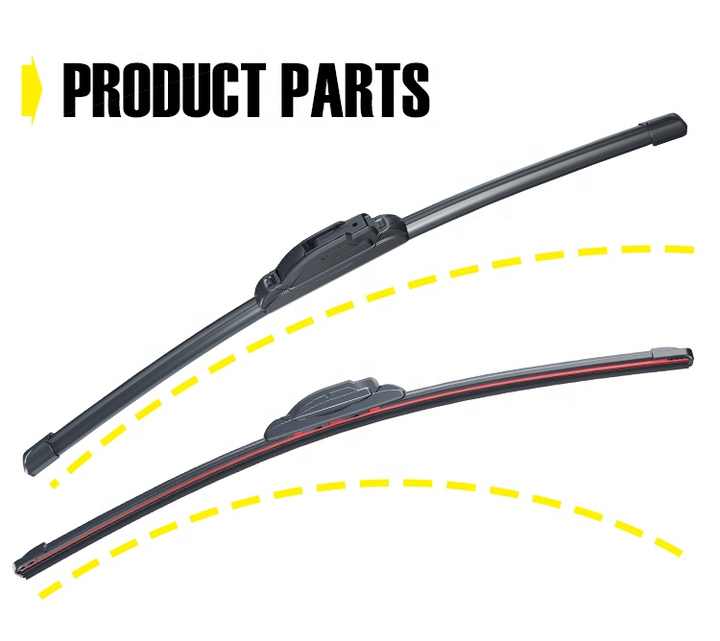 Frameless Hybrid Multi-Adapter Wiper Blades Reliable Rubber Windshield ...