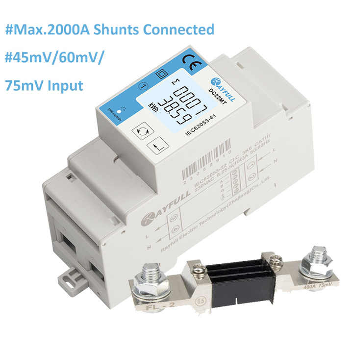 Rayfull DC22MT Single Phase Meter 1000V DC Meter 4 Tariffs EV Charger ...