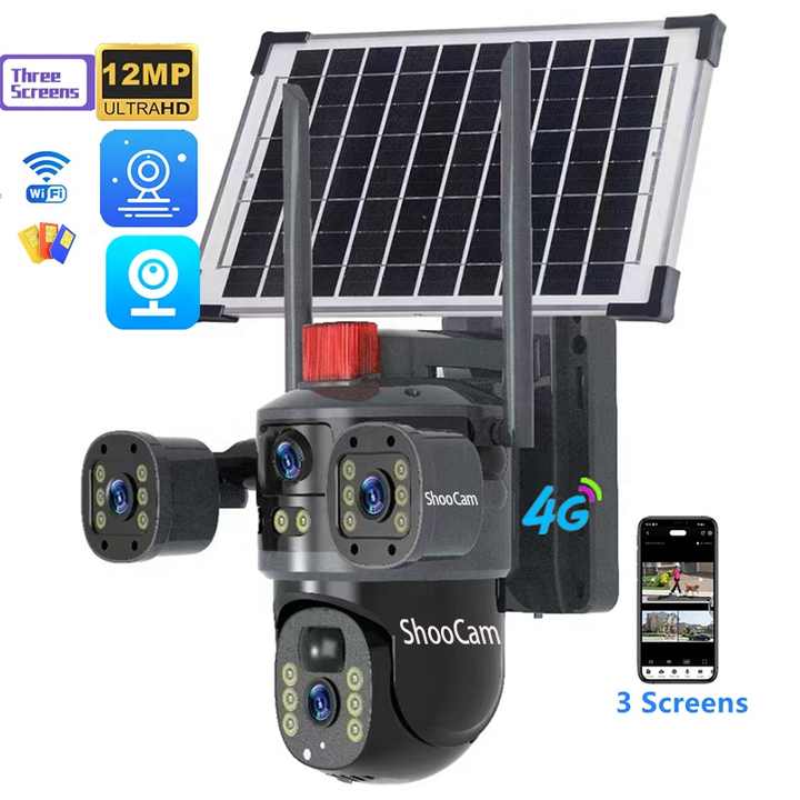 Solar Powered Security Camera Systems - 12MP V380