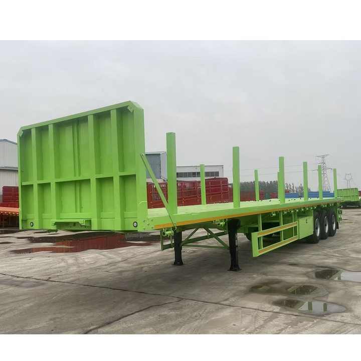 Flatbed Container 53 Ft Trailer Super Link Trailer 60 Ft Flat Bed Heavy ...