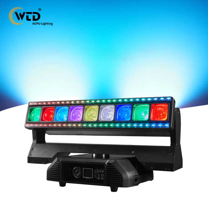 AOPU RGBW 9x40W LED Strobe Light Stage Lights Moving Head Zoom Wash ...