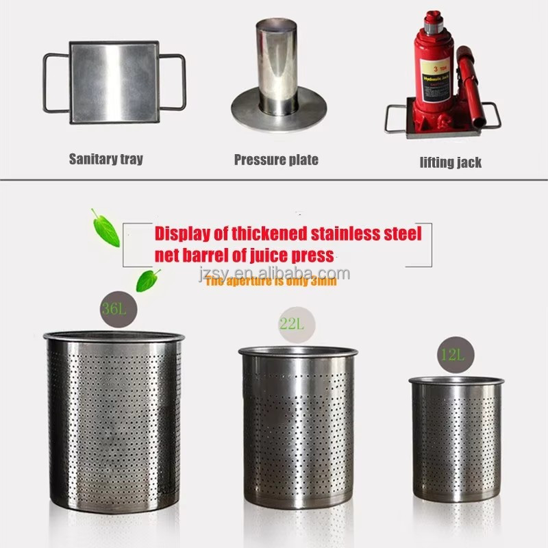 Small Grape Press - Manual Hydraulic Stainless Steel Juicer