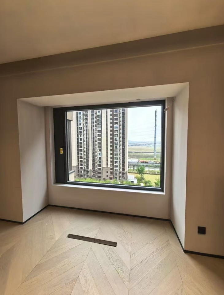 Modern Design Large Panoramic Glass Window Thick Tempered Aluminum ...