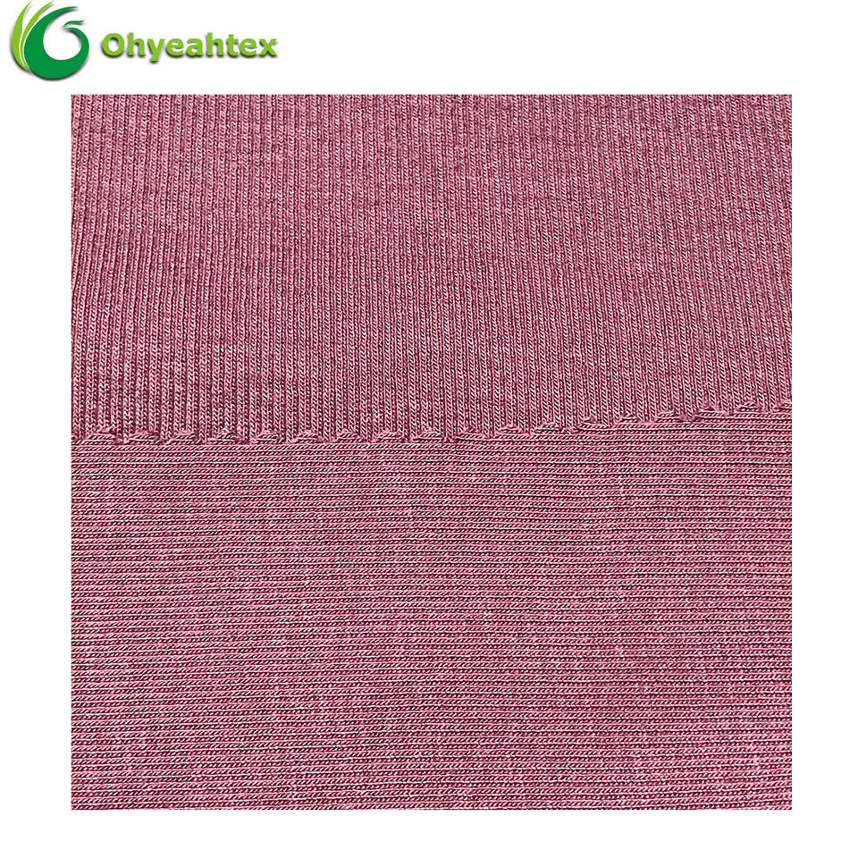 OEKO-TEX Certified 100% Bamboo Organic Cotton Spandex 220 GSM 2x2 Rib ...
