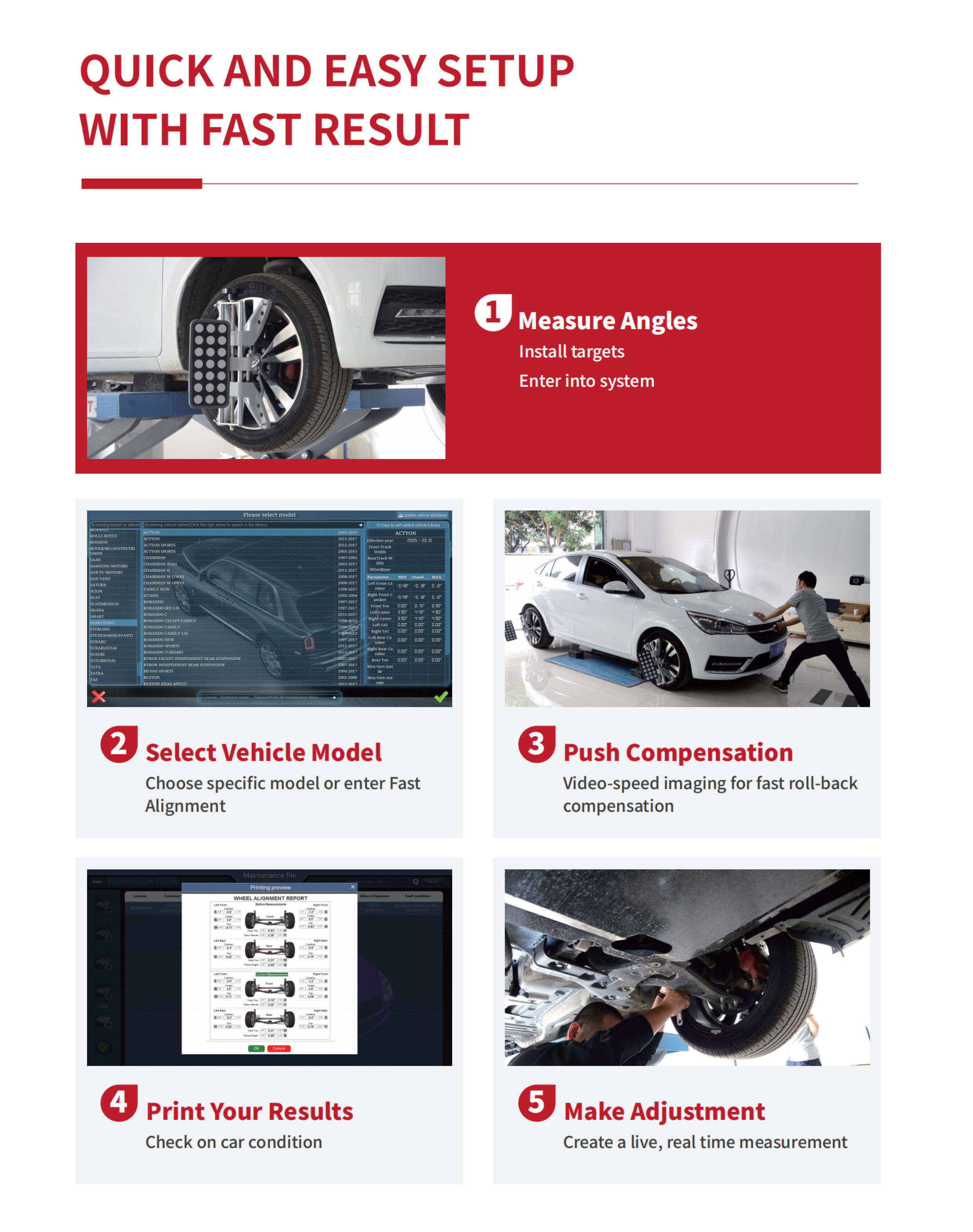 FCAR FD-505 wheel alignment software free download with 5 space saving ...