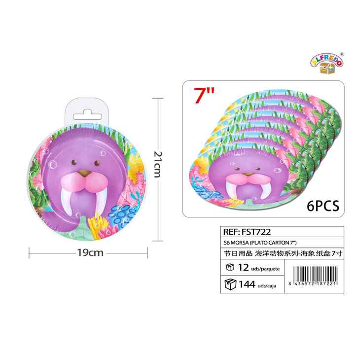 Walrus S6 7\" Paper Plate Party Supplies Elegant Disposable Dinner ...