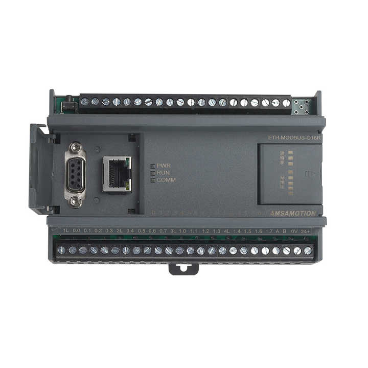 ETH-MODBUS-IO16R 16-Channel Input Output Relay Module for Industrial Control RS485 PLC with RTU ...