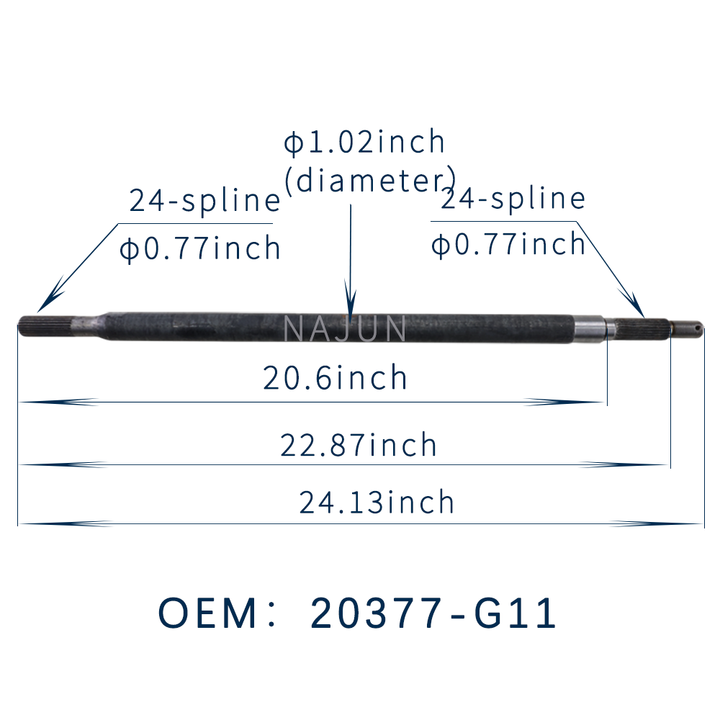Golf Cart Rear Splined Axle Shaft for EZGO TXT Vehicles