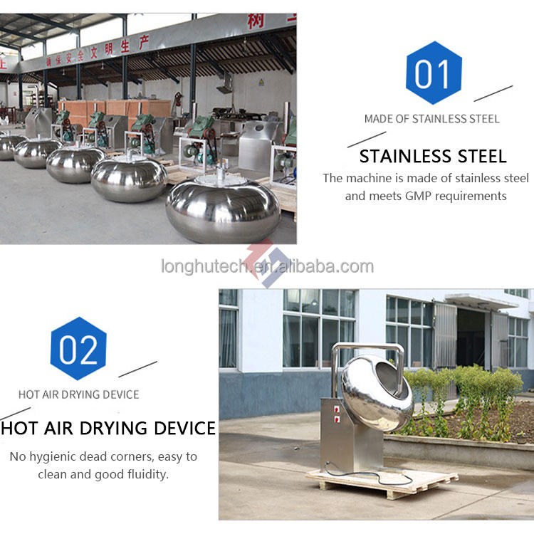 Commercial Fondant Sugar Coating Machine Almond Nut Peanut Solution Coating Machine Products ...