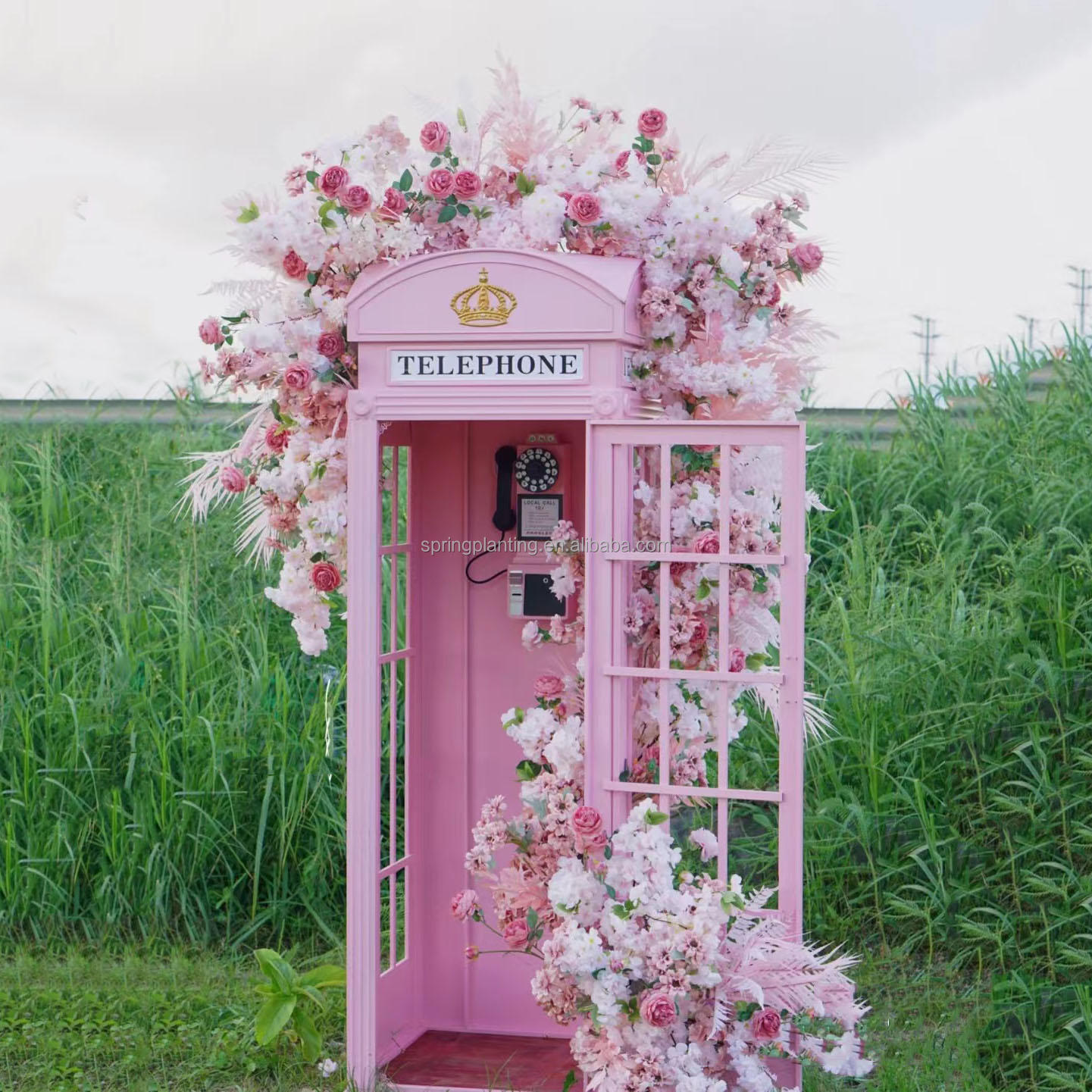 Pink Phone Booth Photography Props Wedding Wedding Decoration London ...