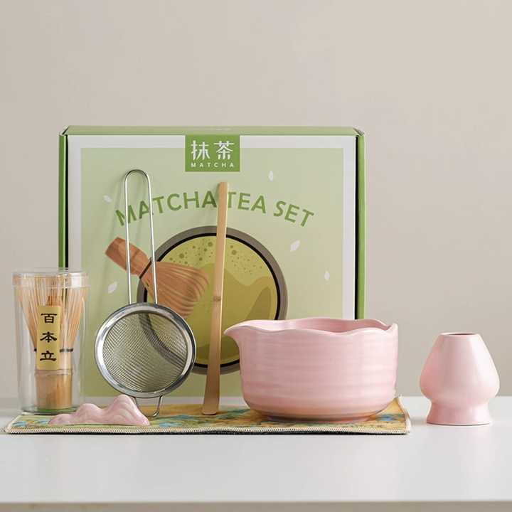 Dingka Japanese Matcha Tool 7pcs Set Matcha Bowl Set Green Tea with ...