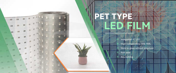 CNS-P-P10 Flexible Transparent LED Screen Display Film - OEM