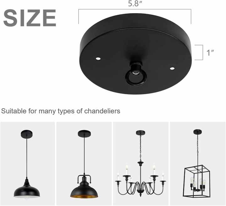 Custom Ceiling Mount Light Base Plate for Home Hanging Lights