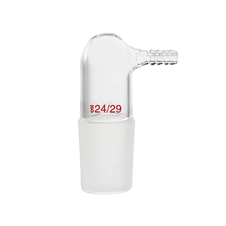 Laboratory Glass 90 Degree Curved Inlet Connection Vacuum Adapter With ...