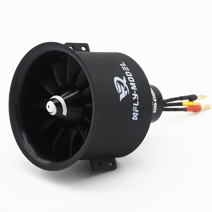 Electric Ducted Fan 2200KV Motor 80 mm 12 Blades EDF for RC Jet ...