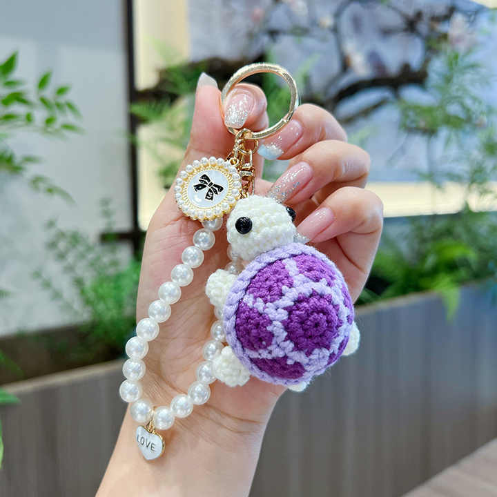 Wholesale Soft Knitted Crochet Turtle Pendant Keychain Handmade ...