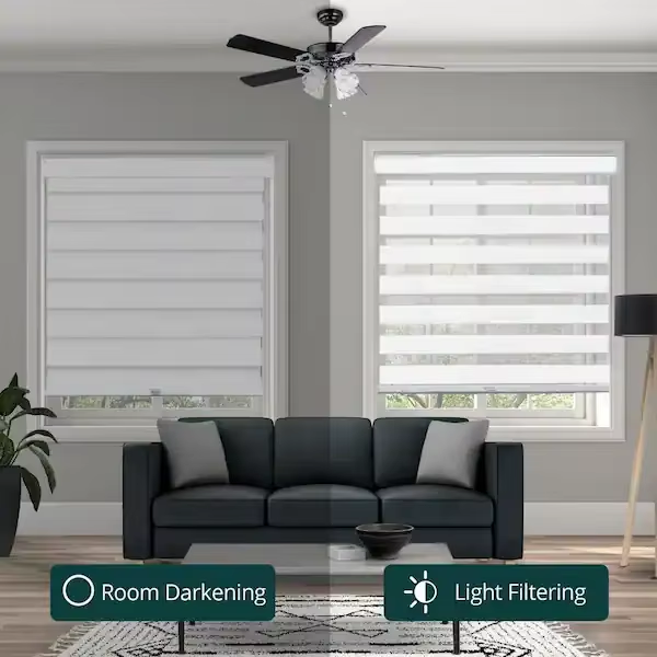 Automatic Motorized Double-Layer Smart Window Shades Zigbee Alexa ...