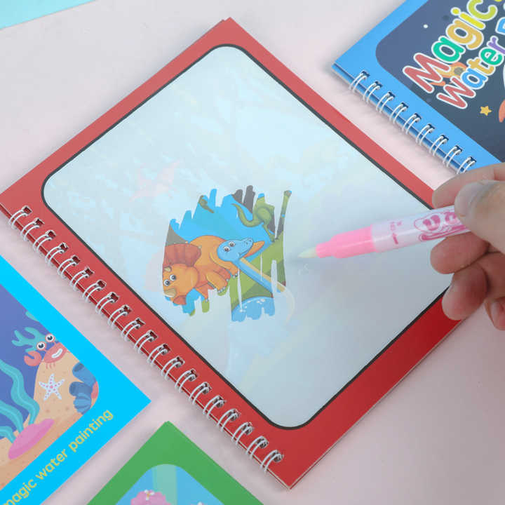 Magic Water Book - Colorful Cartoon Writing Doodle Book