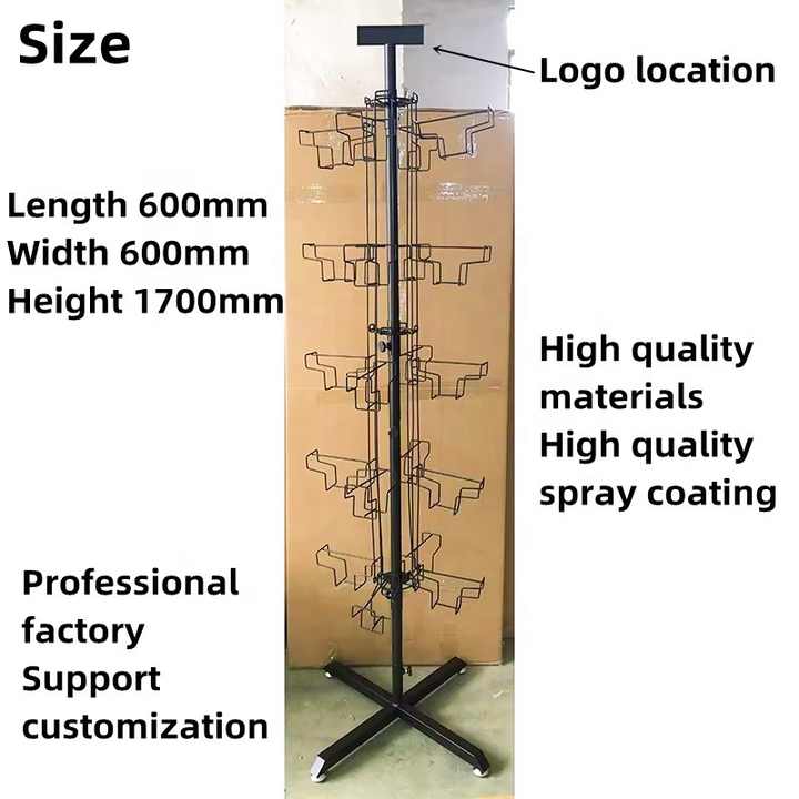 Custom Store Floor Spinner Rack - Durable Display Solution