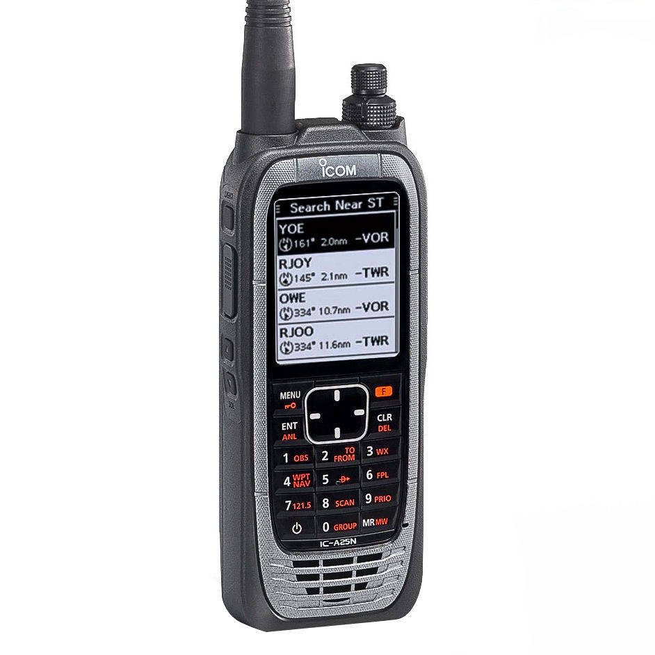 ICOM IC A25N VHF AIR BAND TRANSCEIVERS Walkie Talkie Aviation Handheld ...