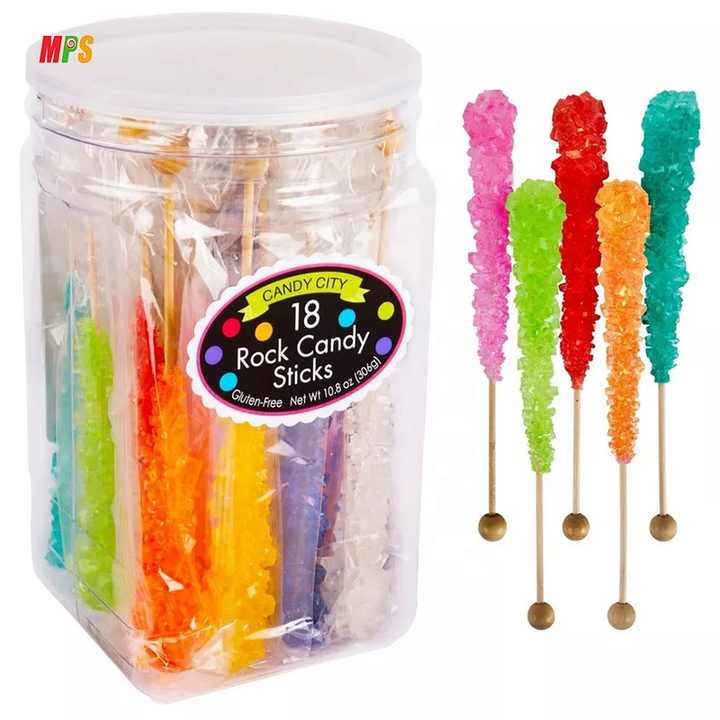 Fancy Multicolor Cafe Sugar Sticks Rock Candy Individually Wrapped ...