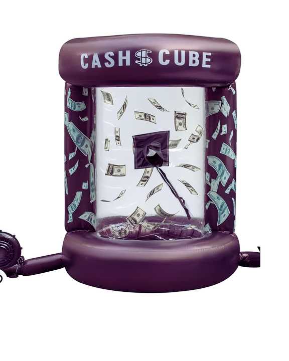 Funny Money Game Challenge Interactive Cash Cube Inflatable Money Booth ...